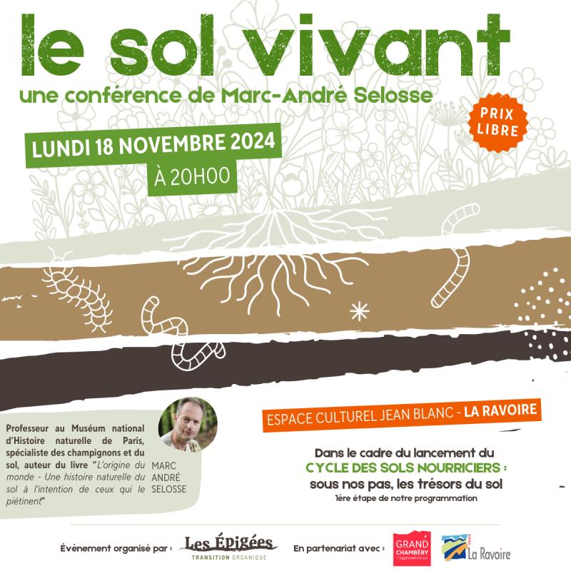 La Ravoire - Conférence : Le sol vivant de Marc-André Selosse