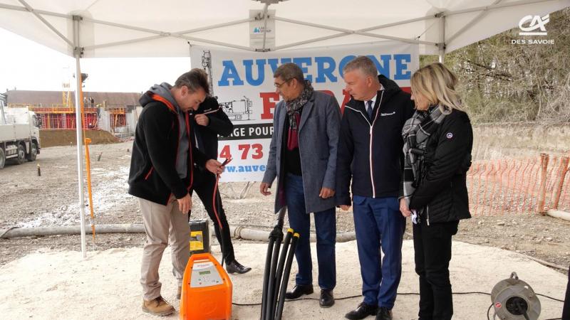 Annecy - Pose de la première pierre du Smart Grid Thermique de Pré Billy