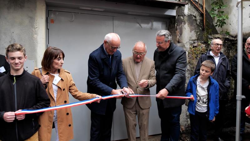 Chambéry - Inauguration de l'abri antiaérien Nézin - Albert Perriol